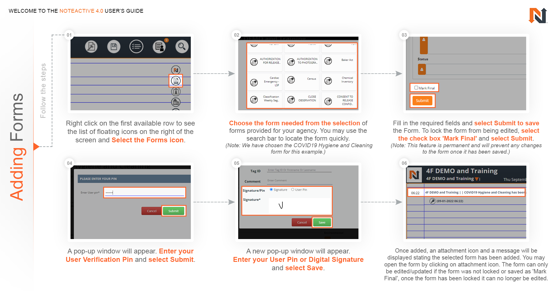 Adding Forms – Noteactive